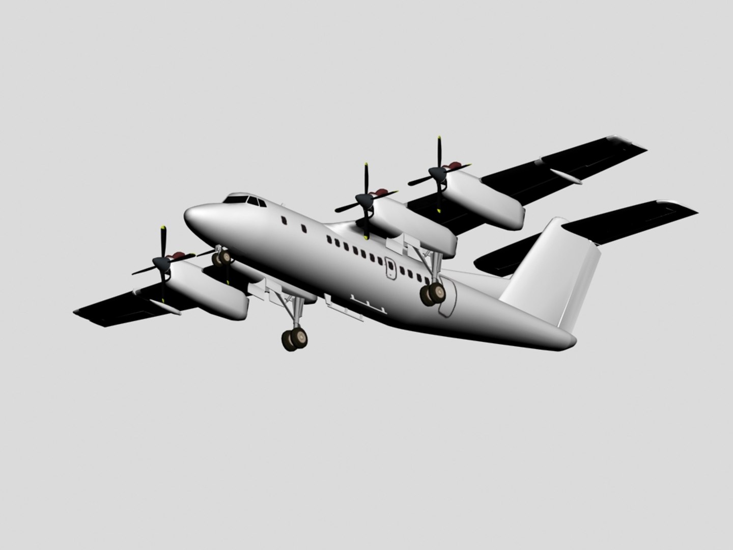 3d Havilland Dash 7 Aircraft Model
