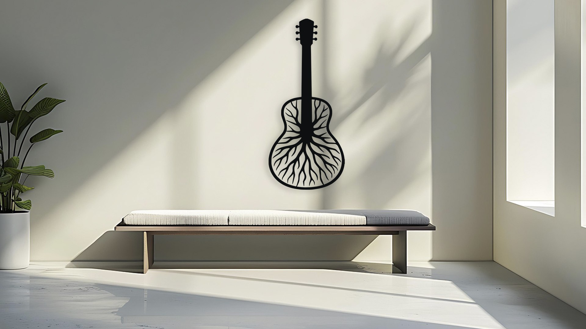 3D Guitar Tree Roots Wall Decor Art - TurboSquid 2494367