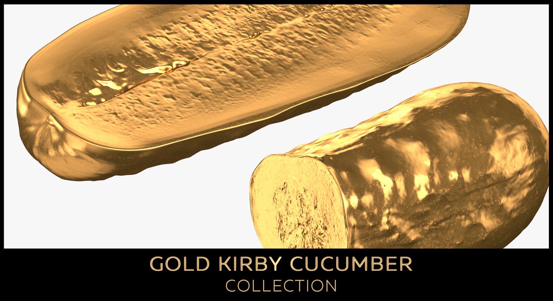 Cut Cucumbers Gold Collection - 2 models model - TurboSquid 1790859