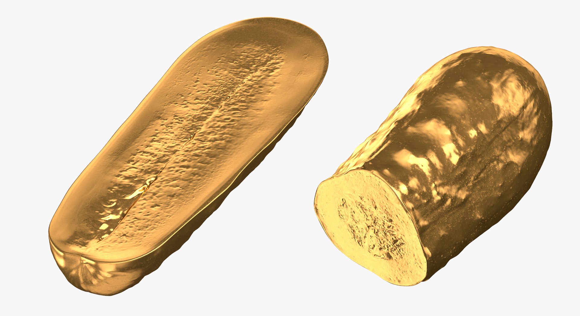 Cut Cucumbers Gold Collection - 2 models model - TurboSquid 1790859