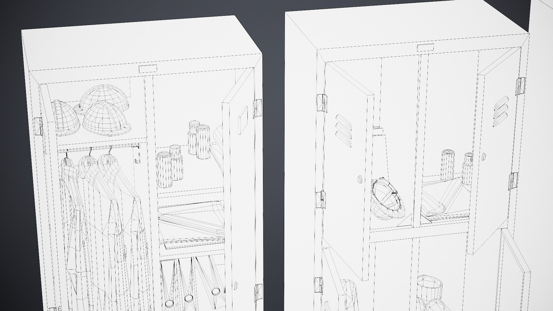3D Lockers Pack with Props GameReady - TurboSquid 2182290