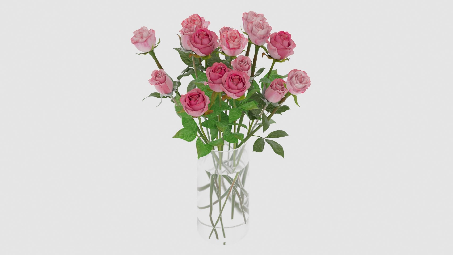 Rose Flowers In Vase 3D Model - TurboSquid 2079393