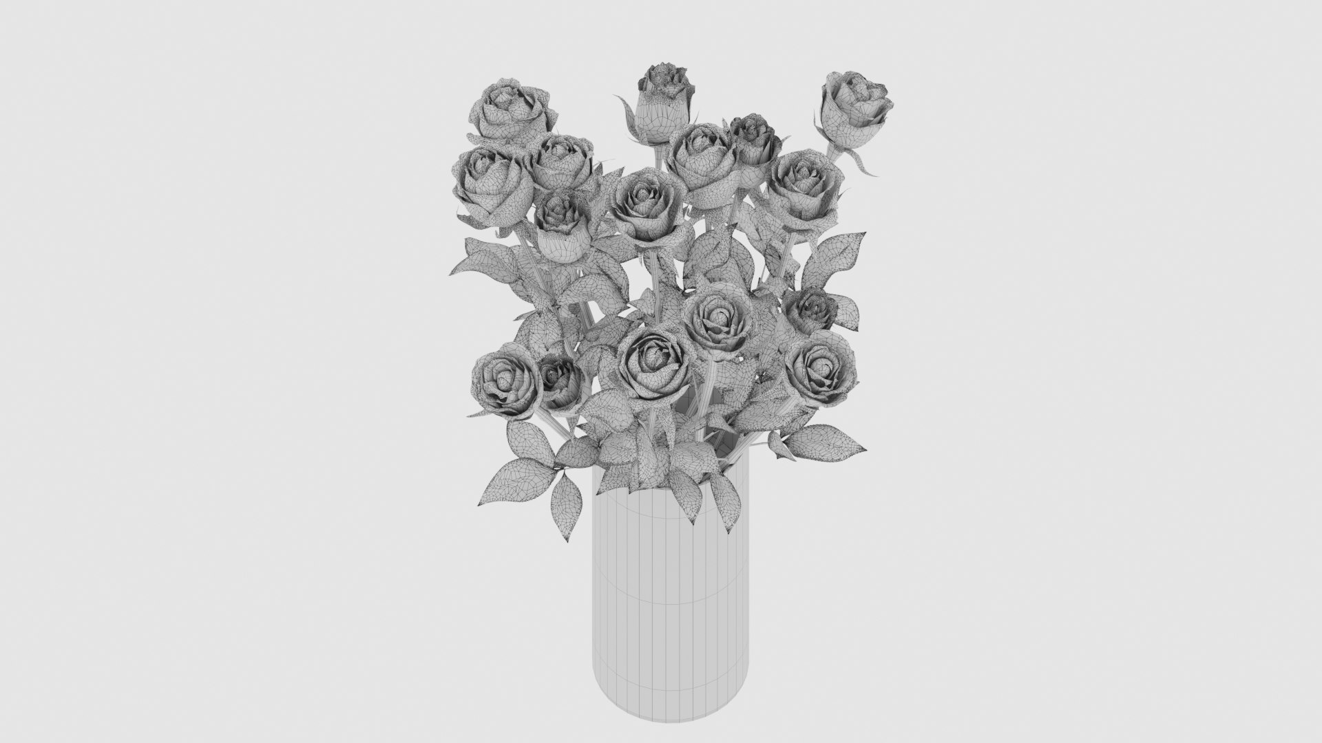 Rose Flowers In Vase 3D Model - TurboSquid 2079393