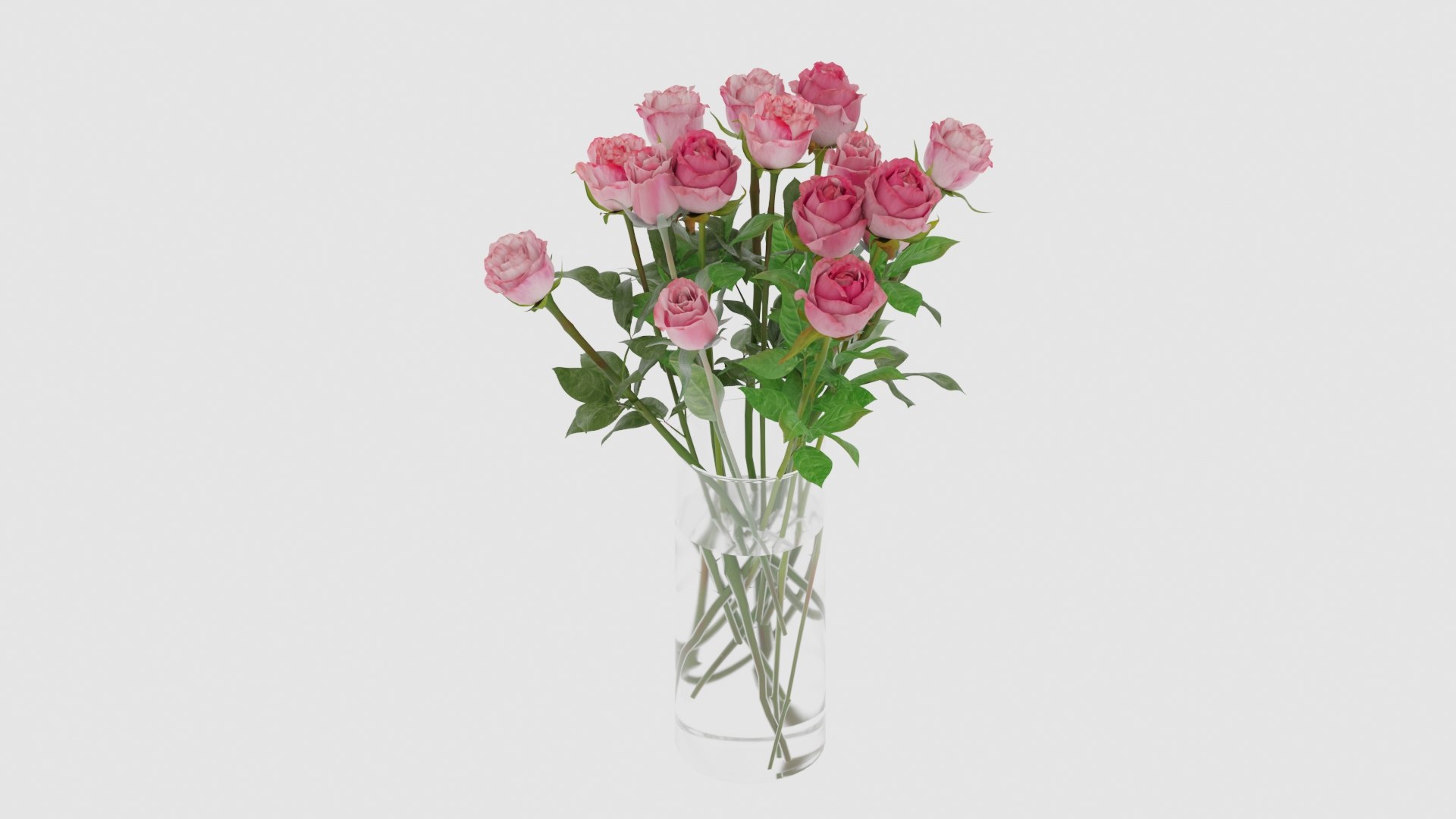 Rose Flowers In Vase 3D Model - TurboSquid 2079393