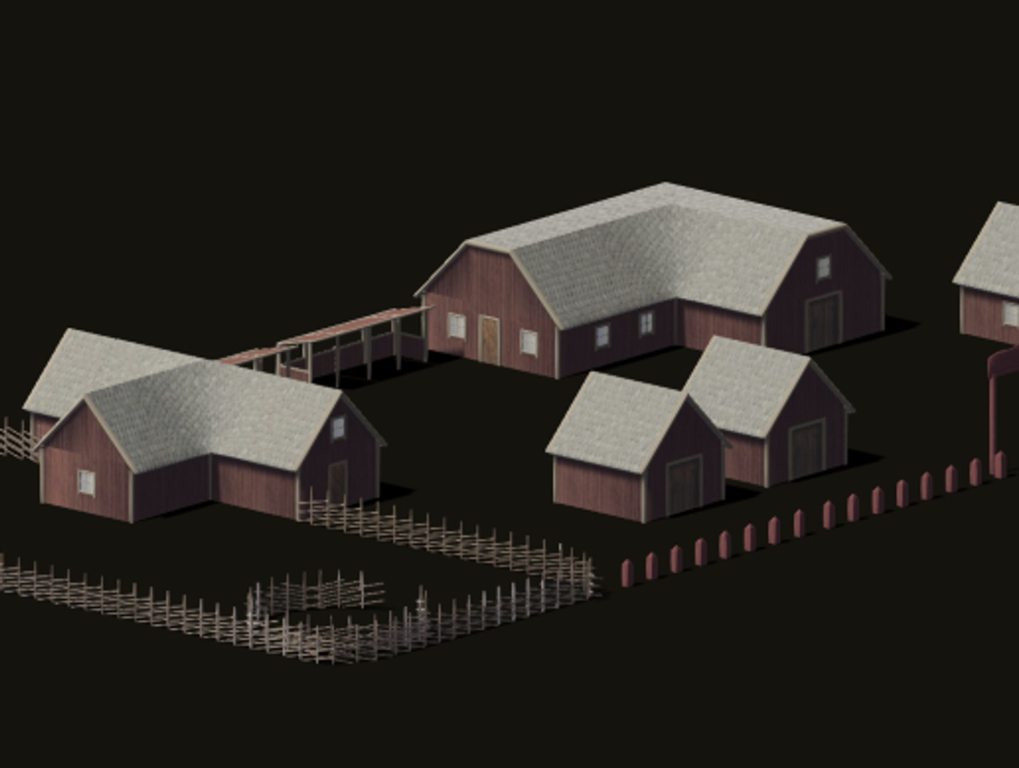 3D Modular Kit Farms - TurboSquid 1420556