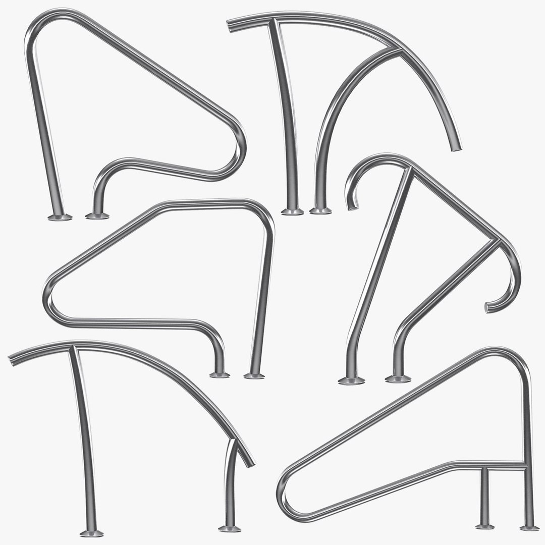 Swimming Pool Hand Rails Collection 3D - TurboSquid 2166286