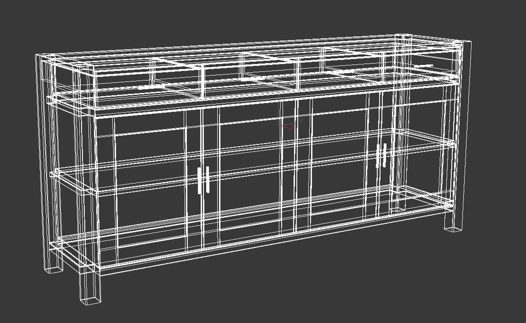 3d Model Of Sideboard Oak