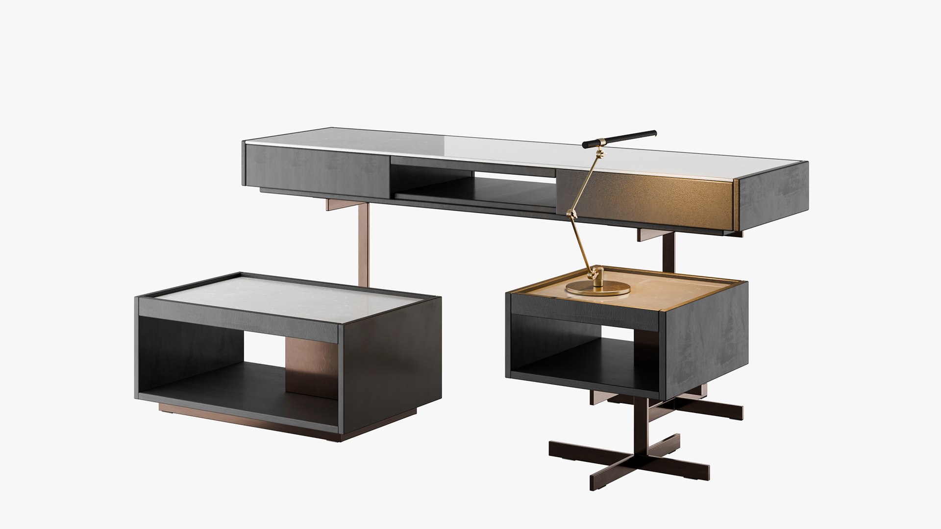 Minotti Tables Set Model - TurboSquid 2176940