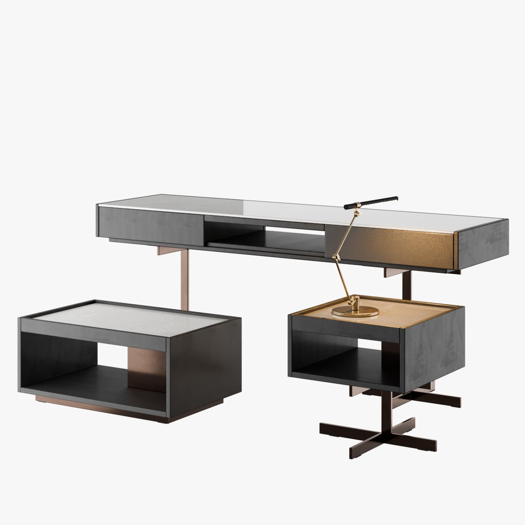 Minotti Tables Set Model - TurboSquid 2176940