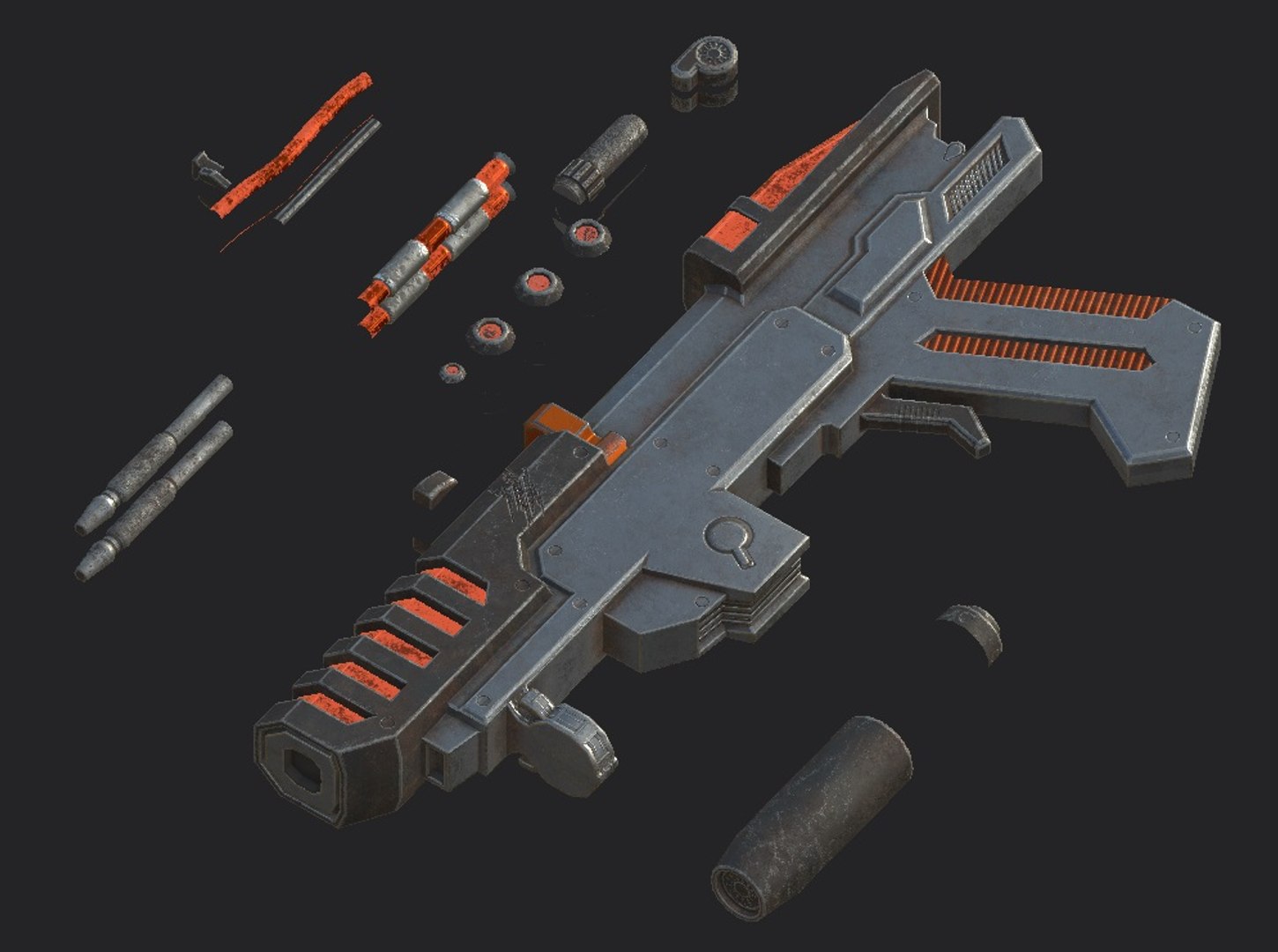 3D Sci-fi Gun Model - TurboSquid 1227915