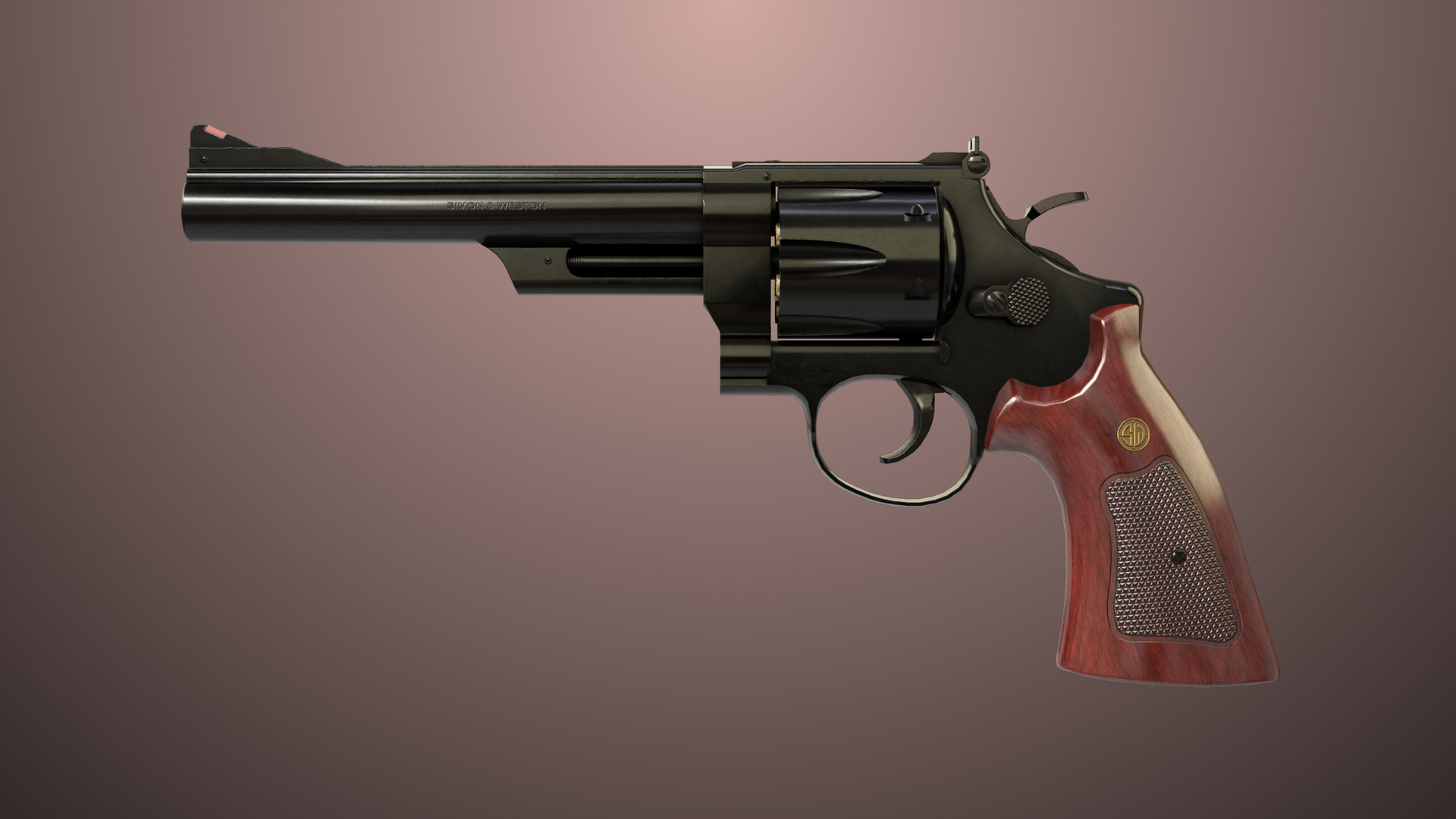 3D 7 Black Revolvers Collection All PBR Unity UE Textures Included ...