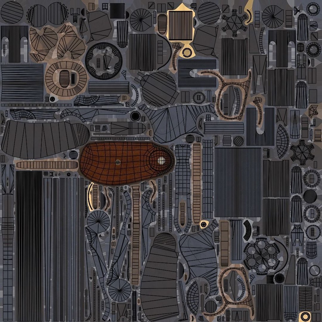 3D 7 Black Revolvers Collection All PBR Unity UE Textures Included - TurboSquid 2272016