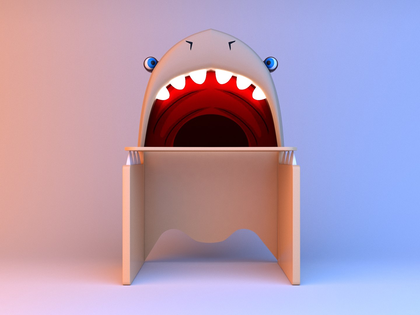 3D Kids Shark Table - TurboSquid 1902358