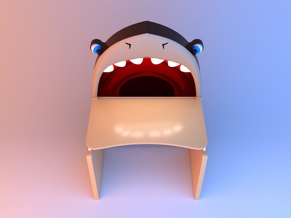 3D Kids shark table - TurboSquid 1902358