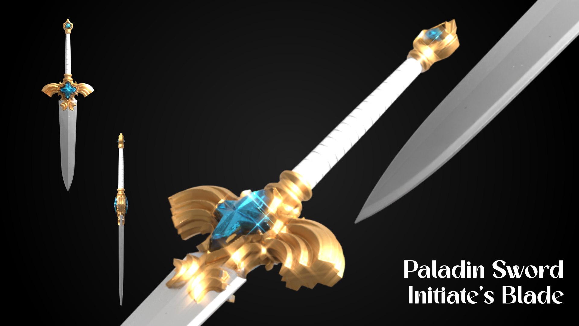 Stylized Knight Sword Pack - Paladin Sword Model - TurboSquid 2425066
