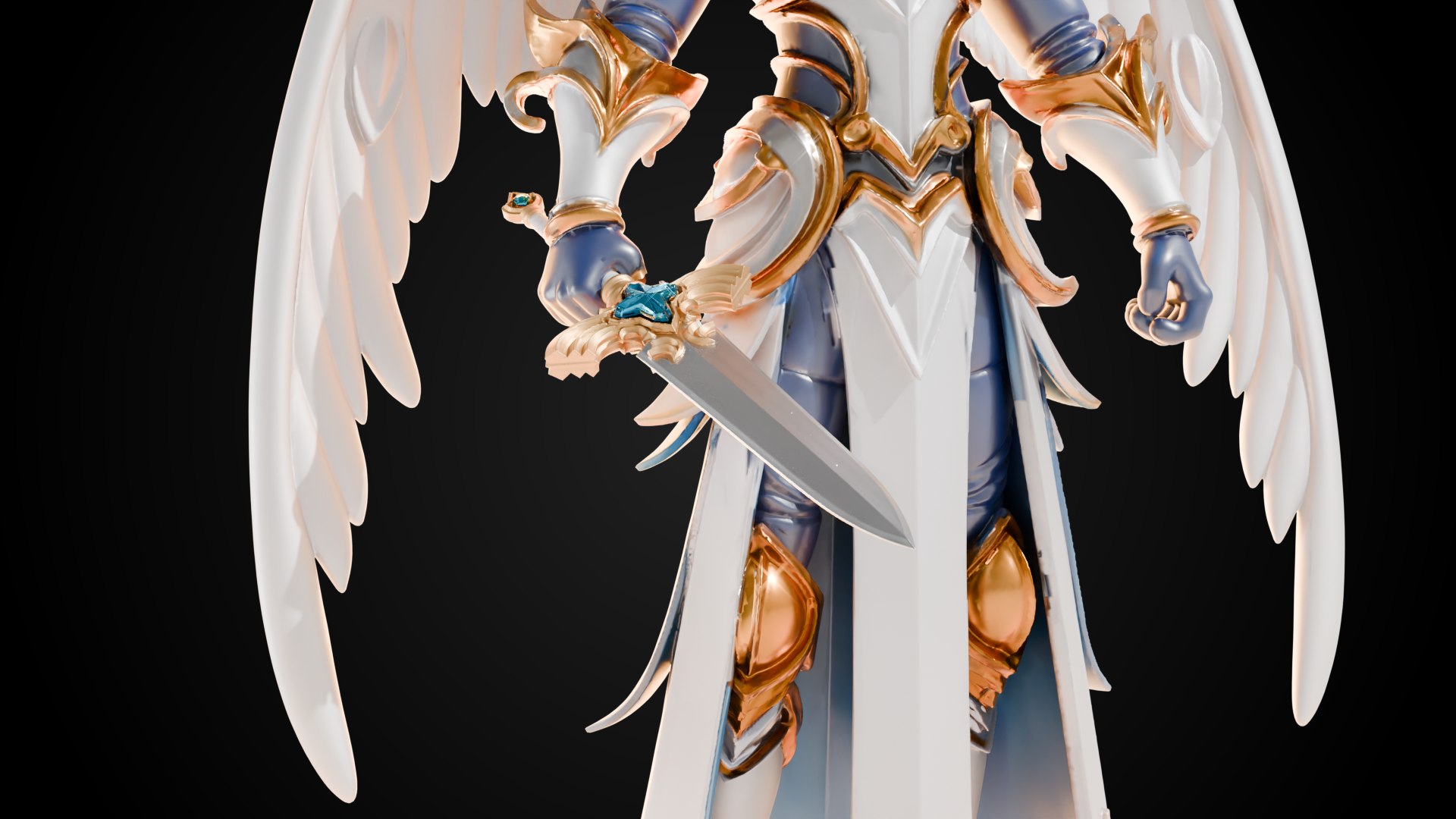 Stylized Knight Sword - Paladin Sword - Initiates Blade 3D Model ...