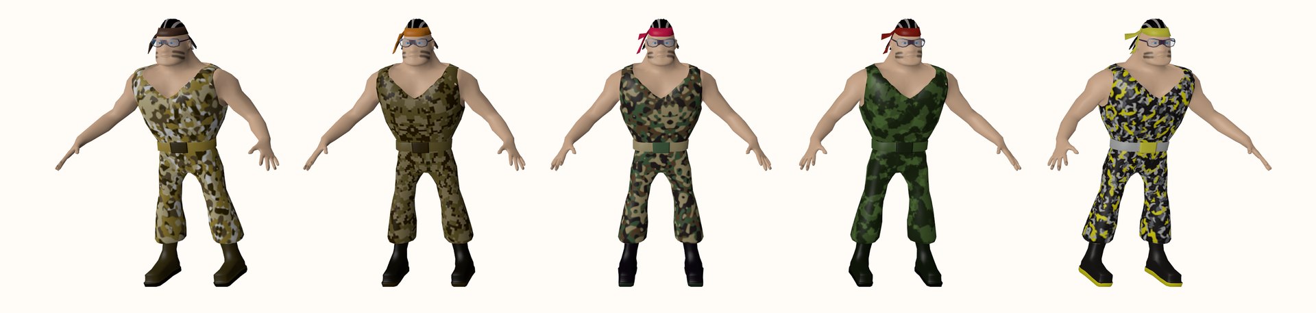 Commando Character 3ds