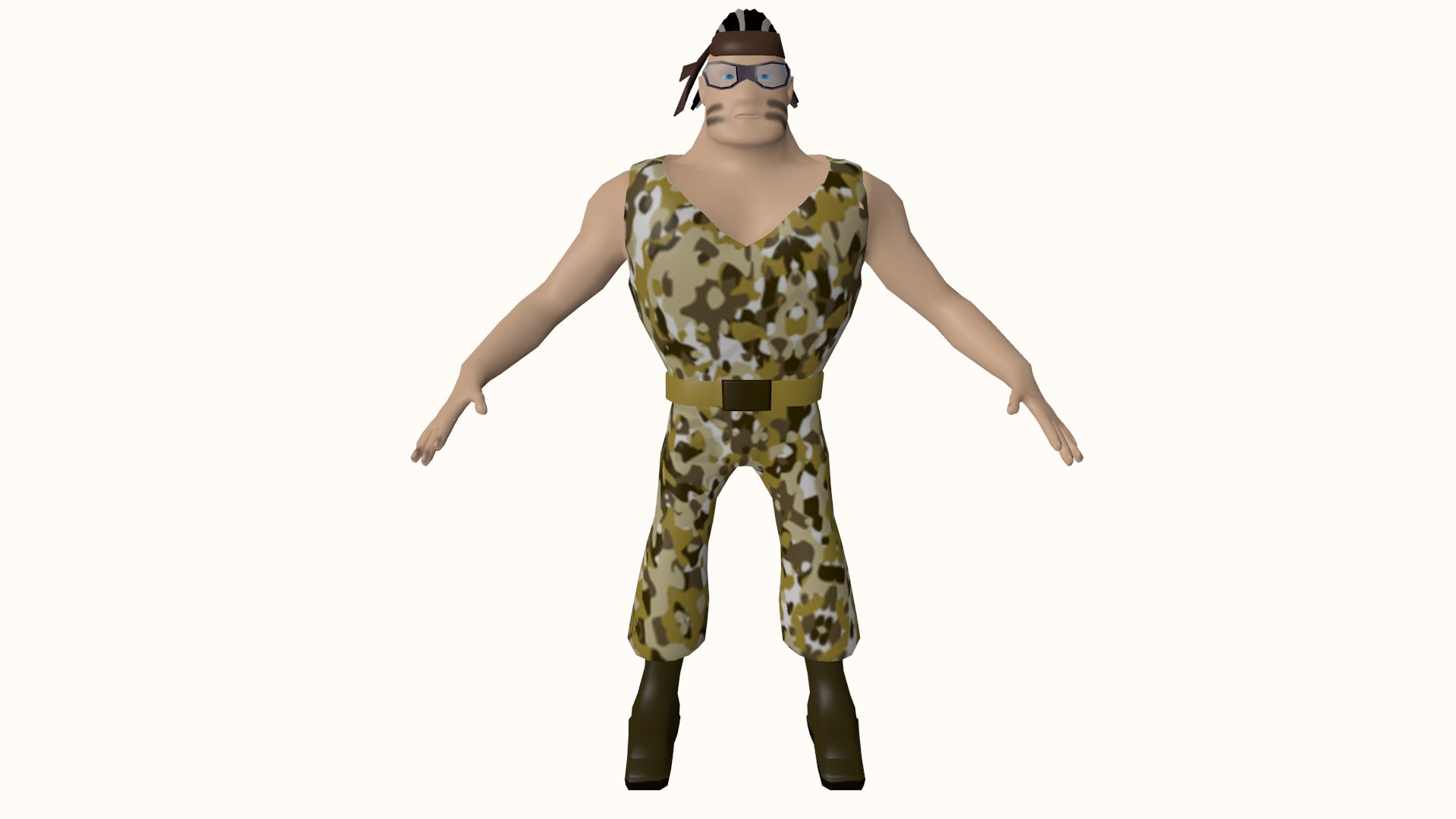 Commando Character 3ds