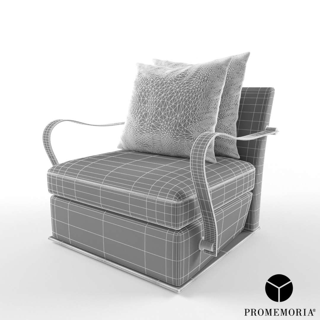 3d model promemoria augusto armchair