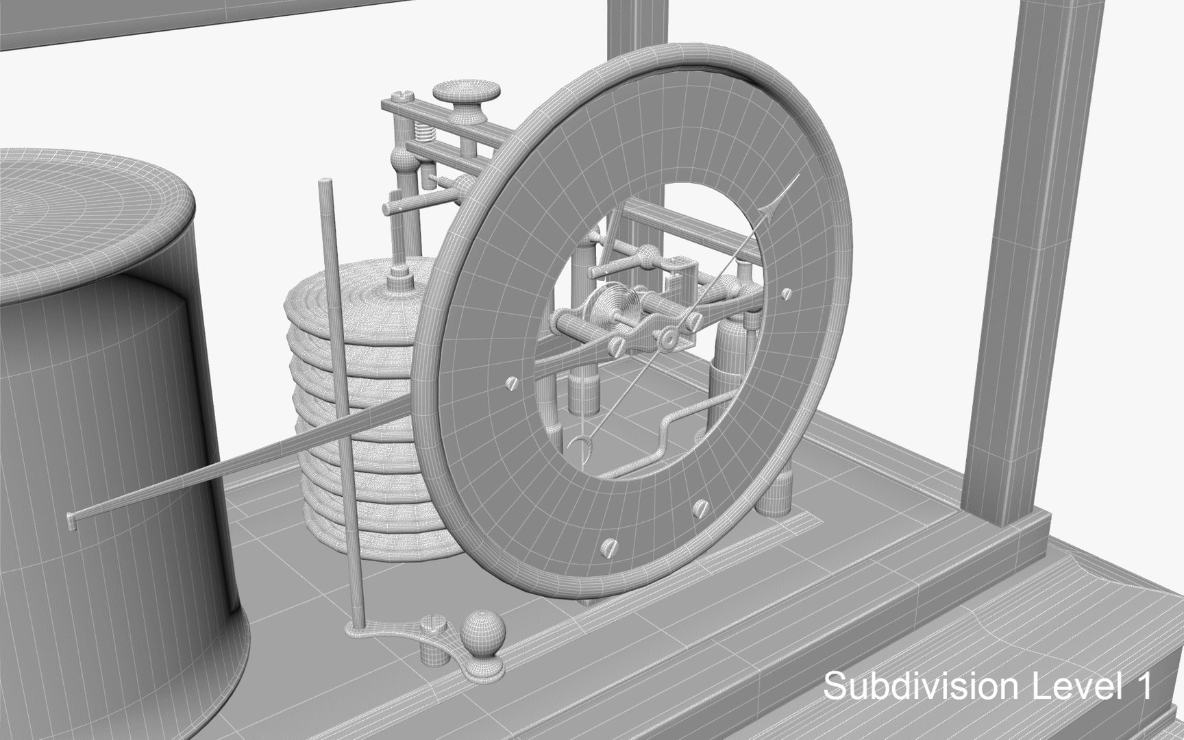 3D Antique Drum Barograph And Barometer - TurboSquid 2012527