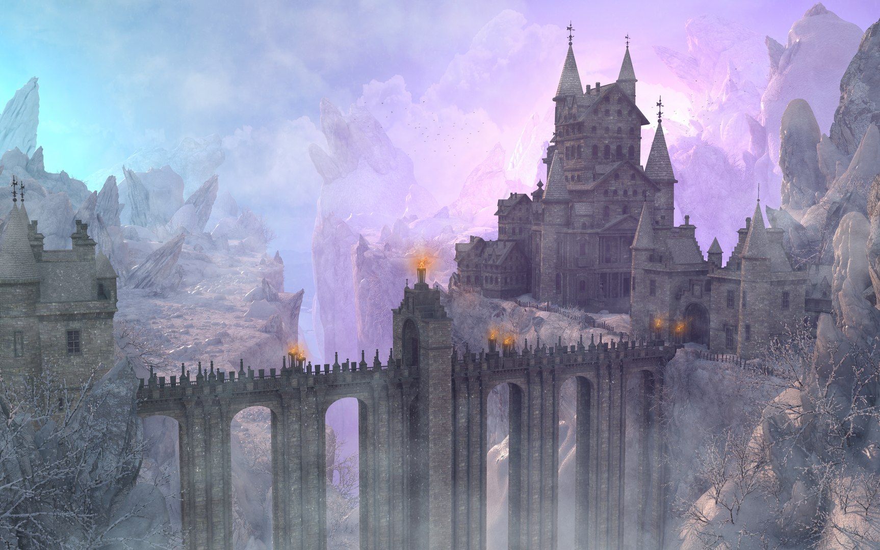 3D Fantasy Winter Iceberg Castle - TurboSquid 1901095