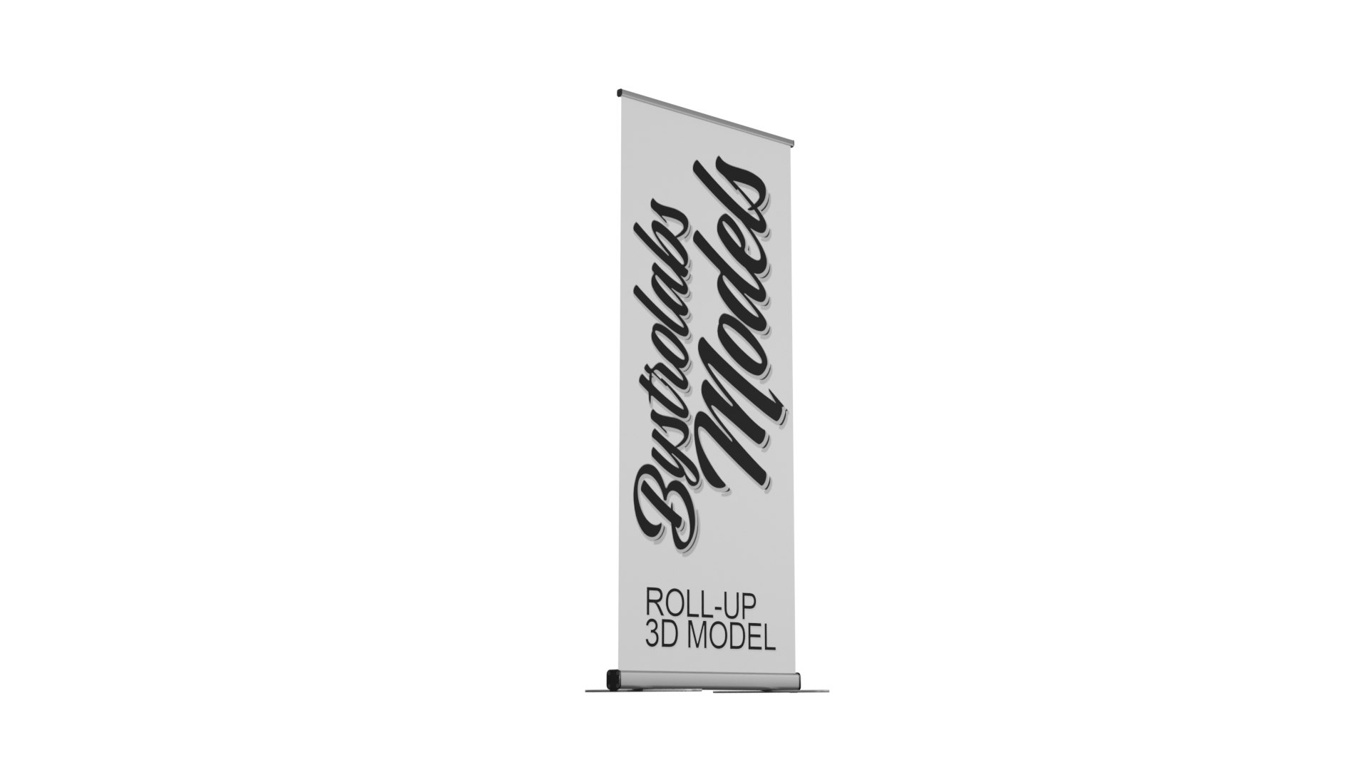 White Roll-up Banner 3D - TurboSquid 2219246