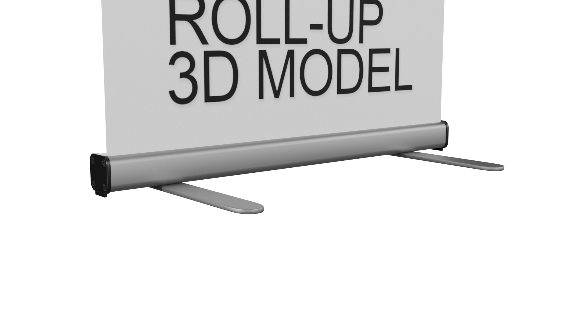 White Roll-up Banner 3D - TurboSquid 2219246