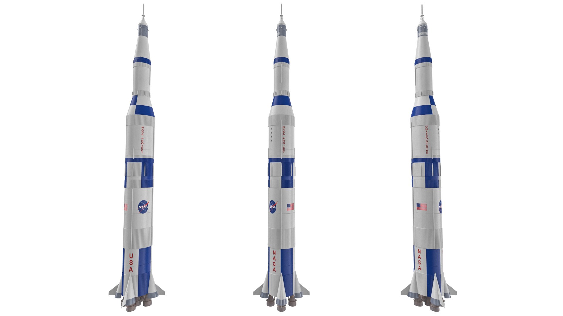 3D Nasa Saturn V Rocket Model - TurboSquid 1464815