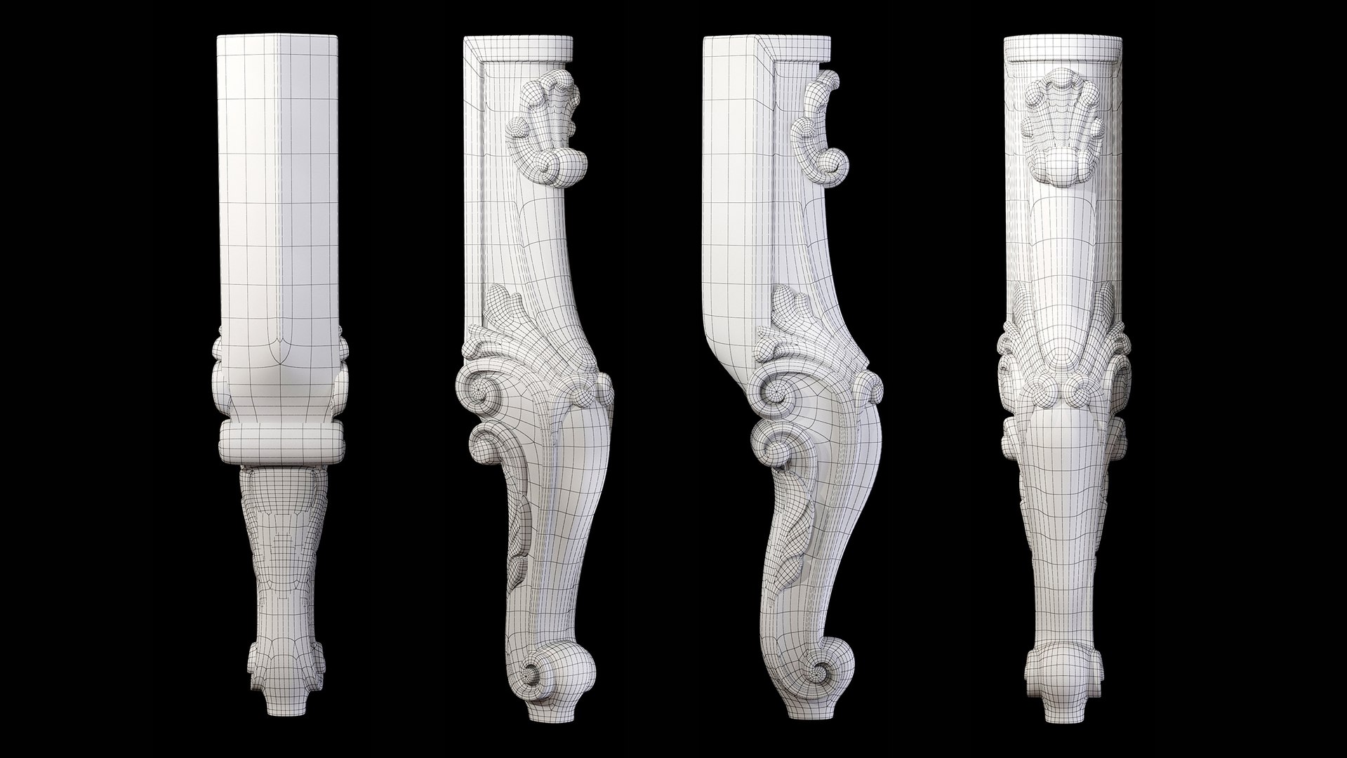 3D Classic Leg 012 Model - TurboSquid 1740546