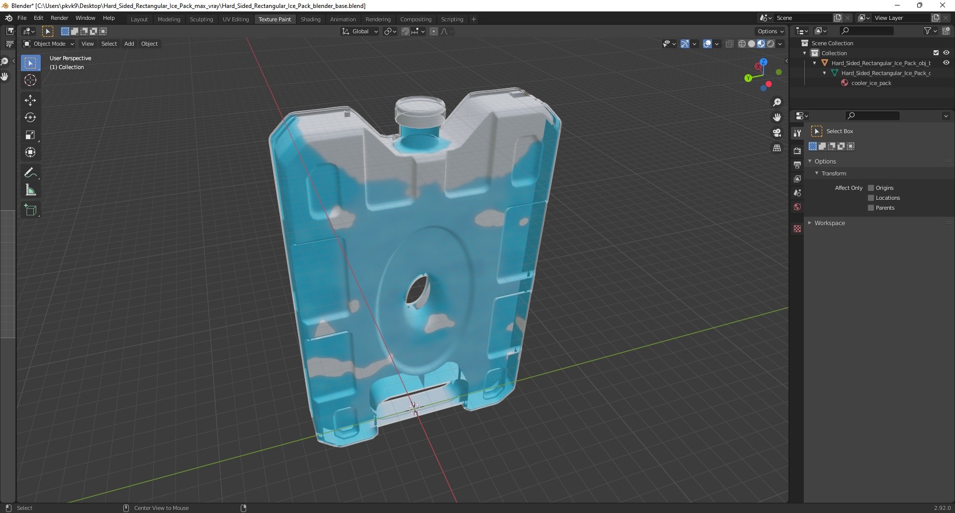 Hard Sided Rectangular Ice Pack 3D model - TurboSquid 1822179
