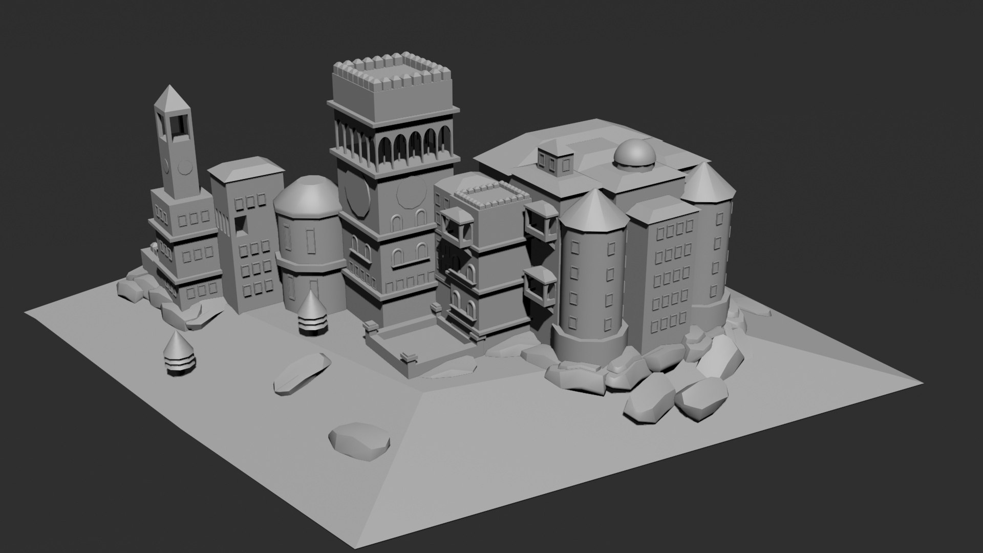 3D Low Poly Castle - Temple - Low-poly - TurboSquid 2093510