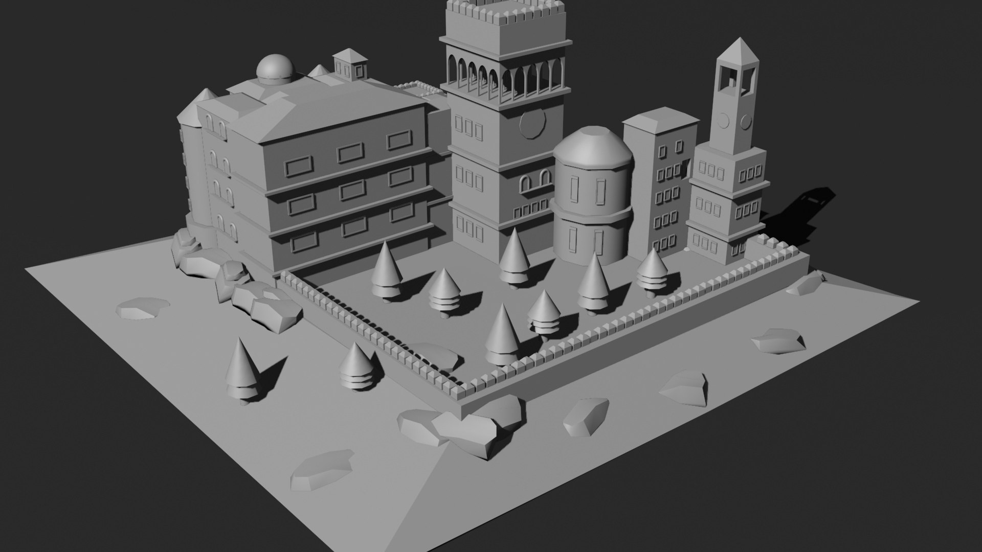 3D Low Poly Castle - Temple - Low-poly - TurboSquid 2093510