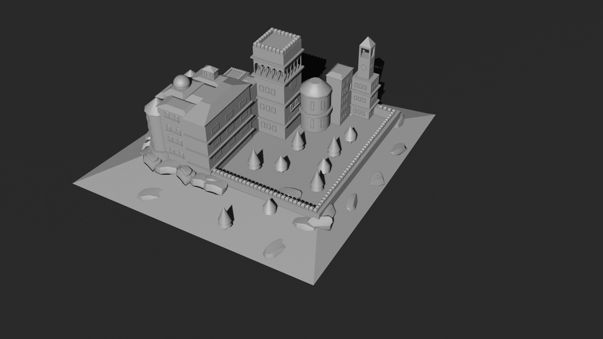 3D Low Poly Castle - Temple - Low-poly - TurboSquid 2093510