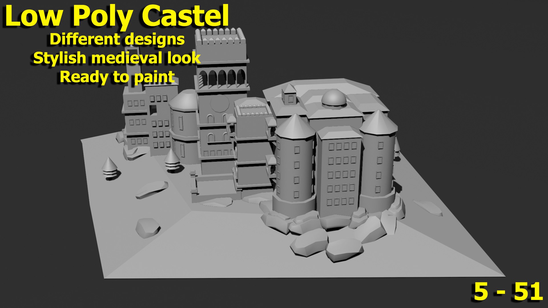 3D Low Poly Castle - Temple - Low-poly 3D model - TurboSquid 2093510