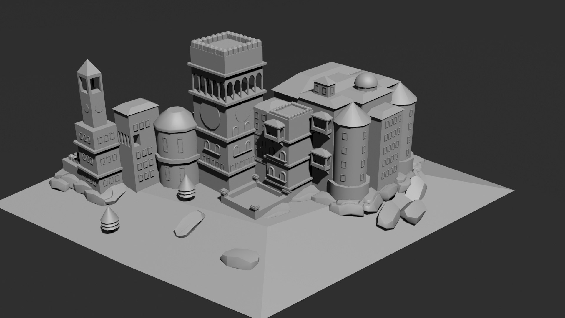 3D Low Poly Castle - Temple - Low-poly - TurboSquid 2093510