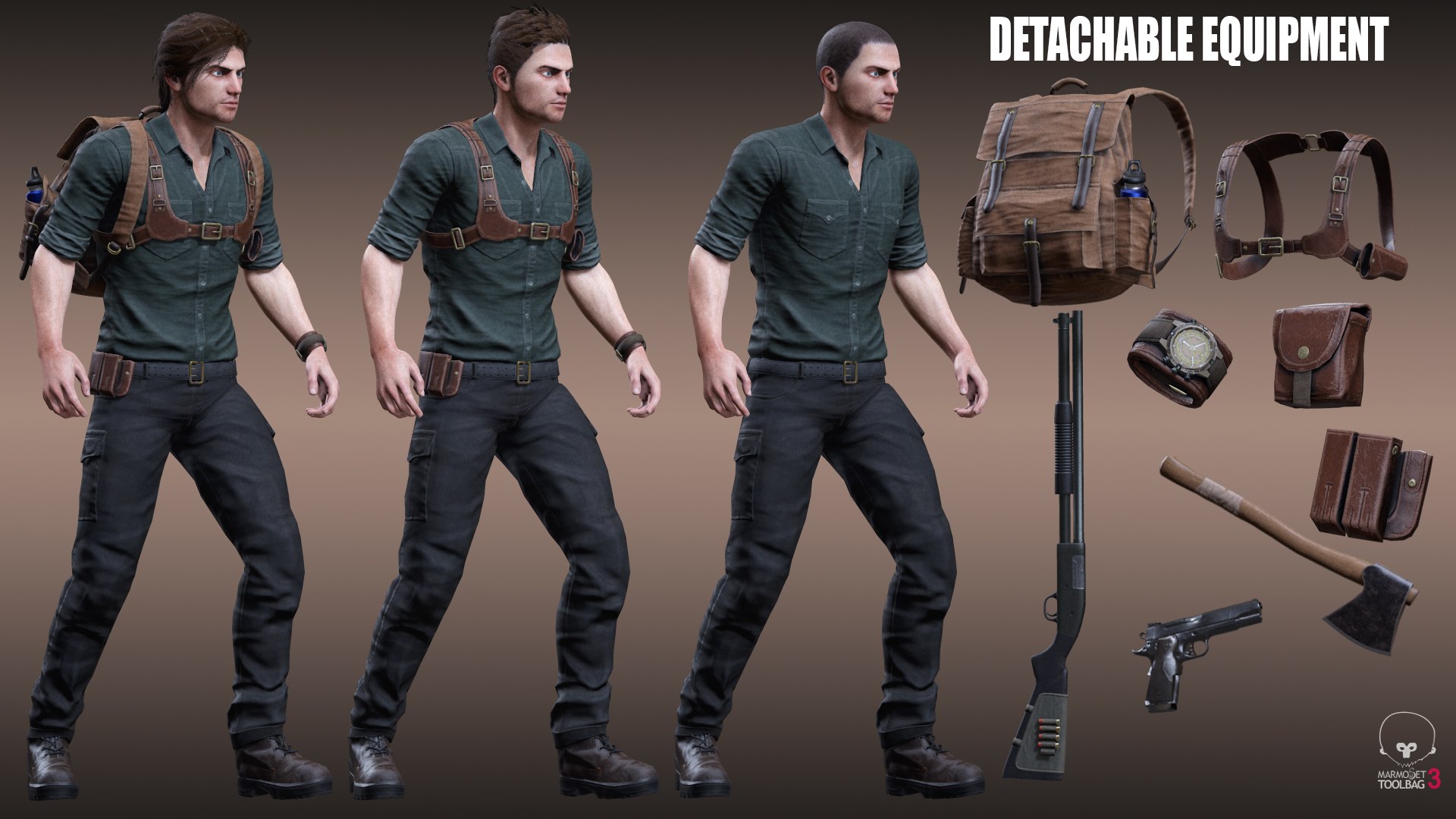 Male Survivor Model - TurboSquid 1226598