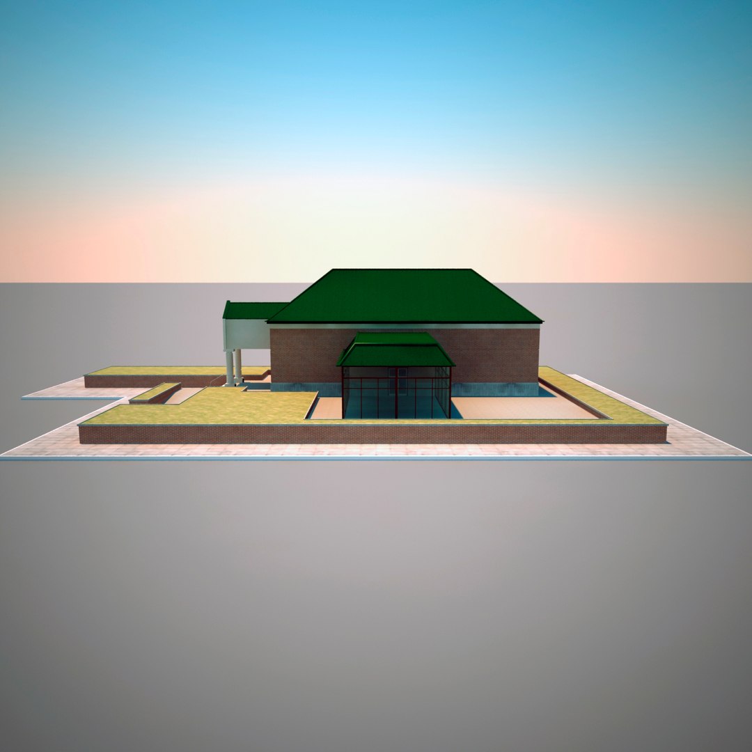 Realistic Police Dept Station 3d Model