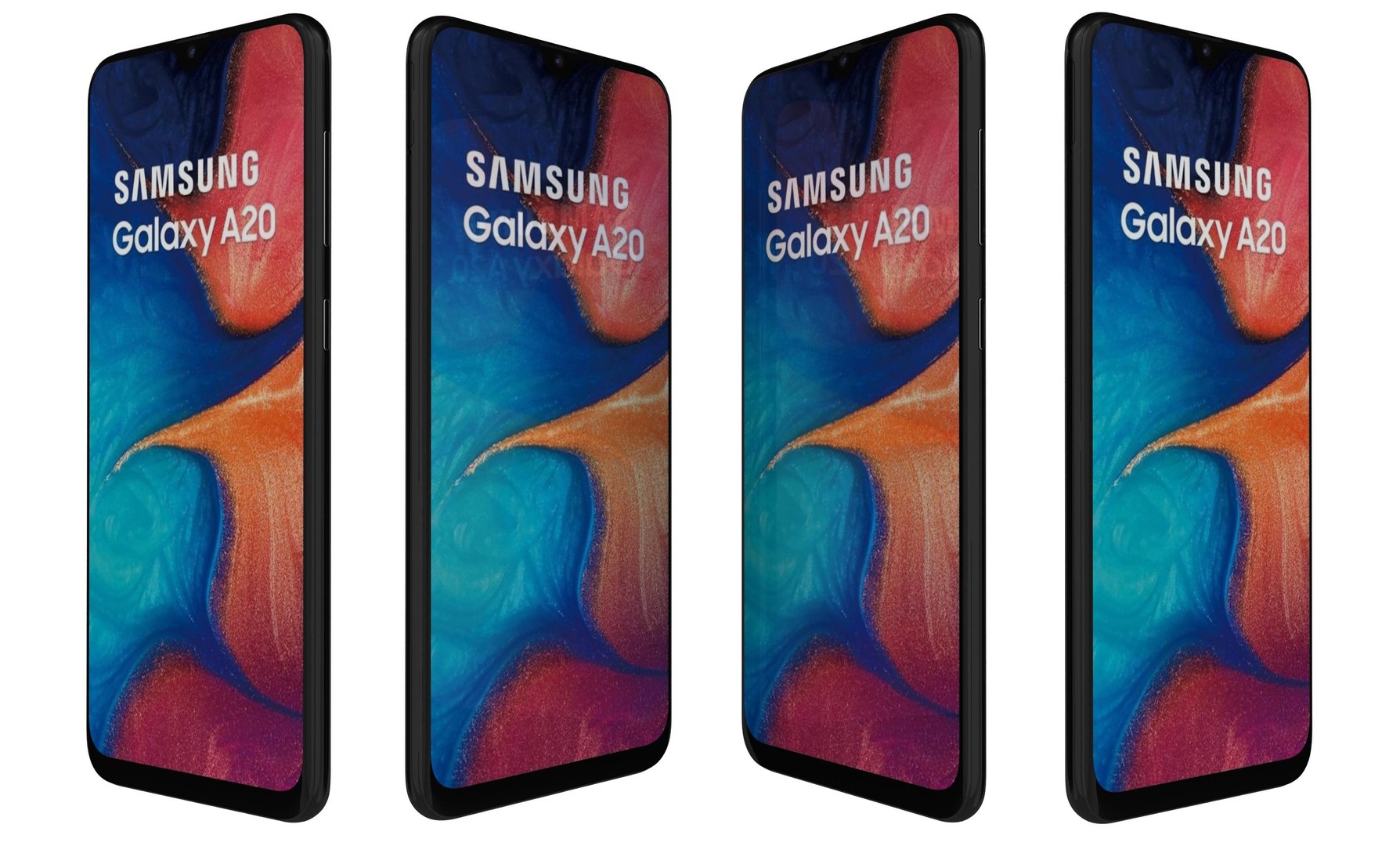 Samsung Galaxy A20 Colors Model - TurboSquid 1407993