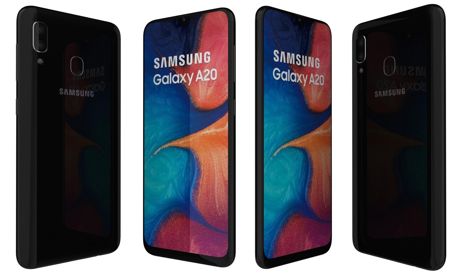 Samsung Galaxy A20 Colors Model - TurboSquid 1407993