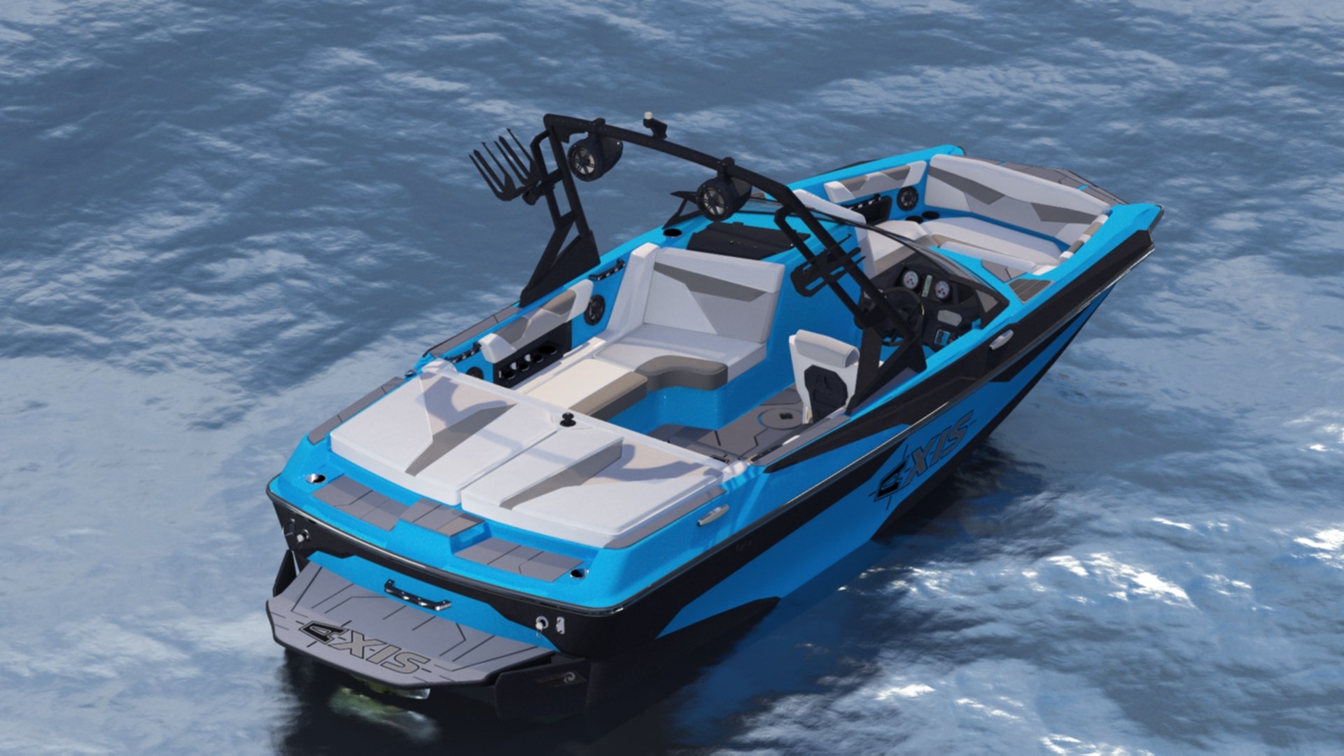 Wakeboard Boat Axis A20 3D model - TurboSquid 2130762