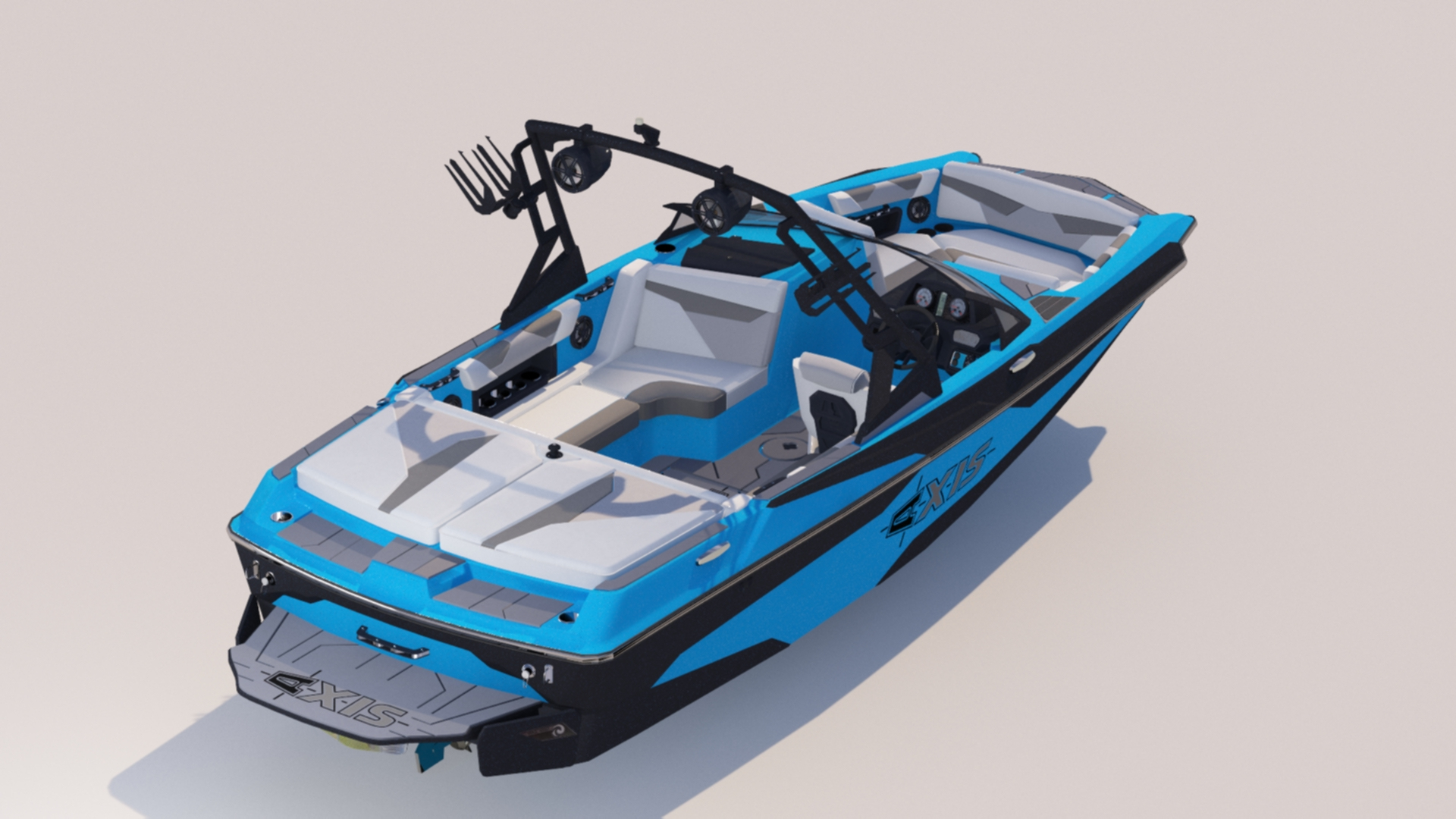 Wakeboard Boat Axis A20 3D Model - TurboSquid 2130762