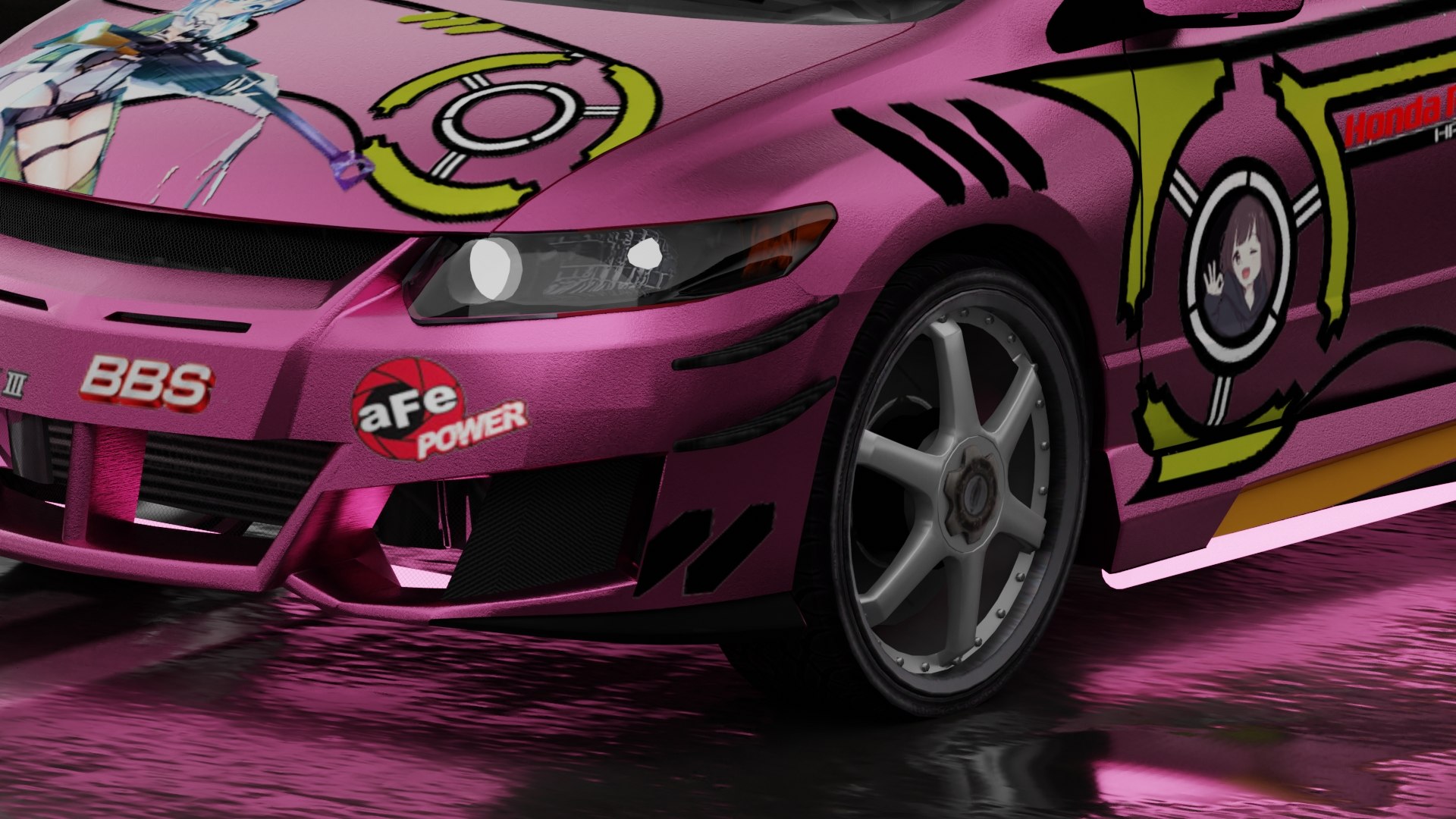 3D Honda Civic Anime Livery - Game Ready Low-poly Model - TurboSquid ...