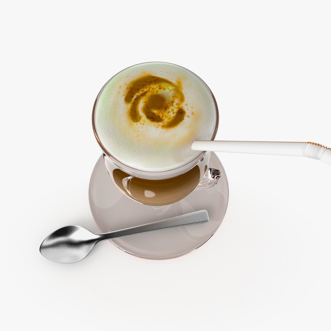 cup latte 3d model