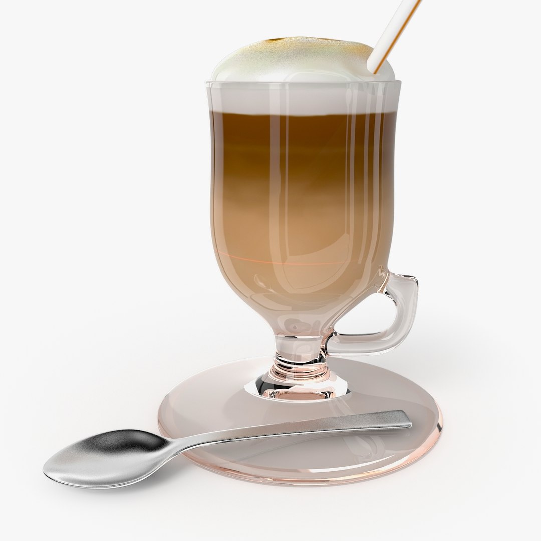 cup latte 3d model