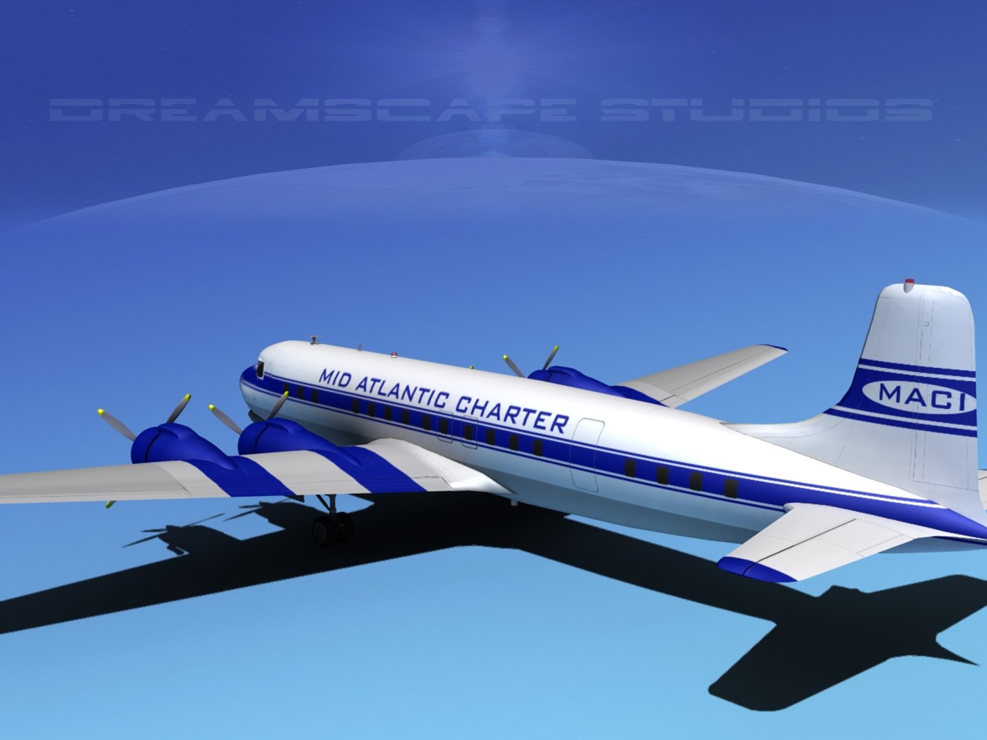 3d Douglas Dc-7c Dc-7