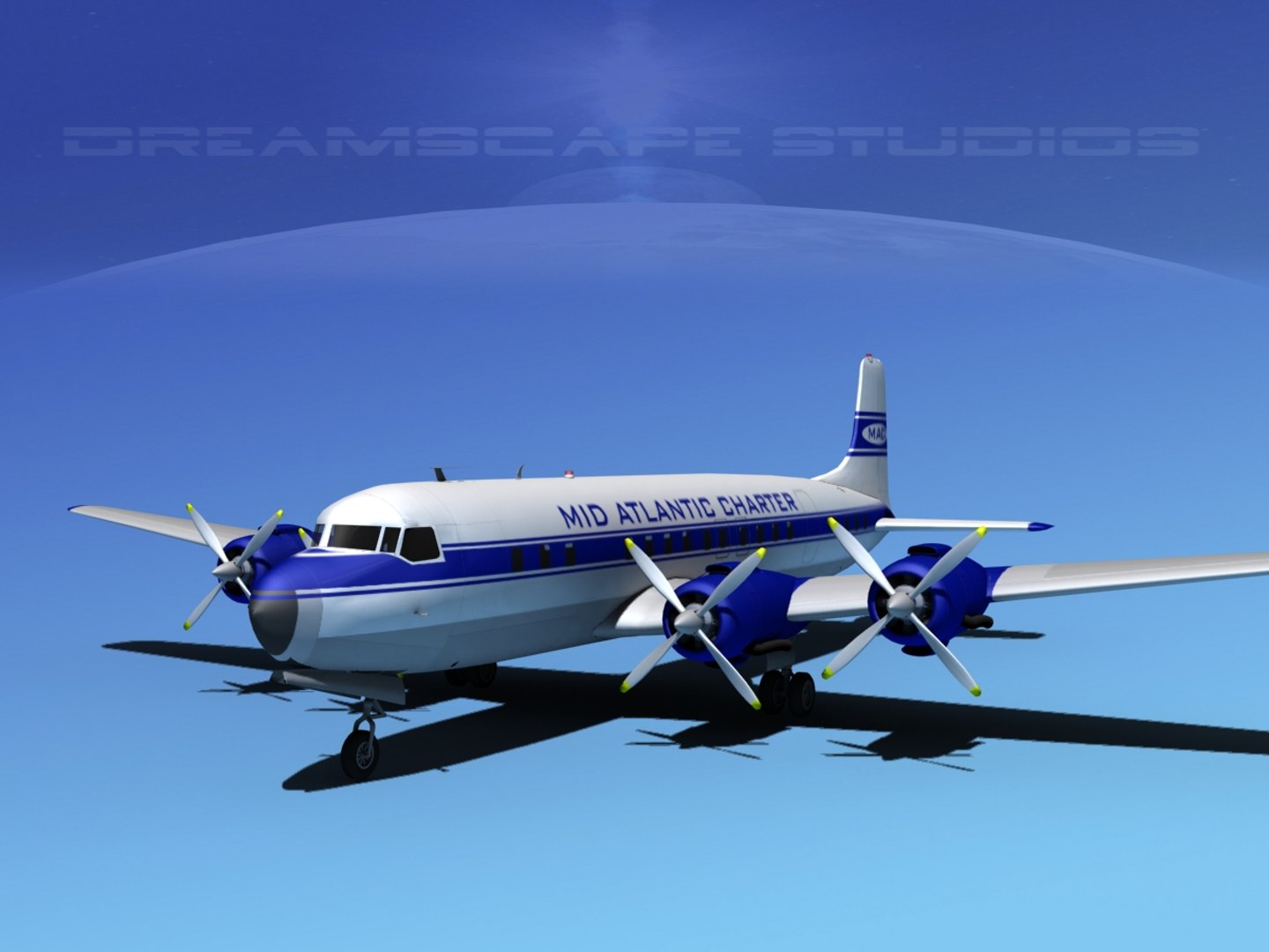 3d Douglas Dc-7c Dc-7