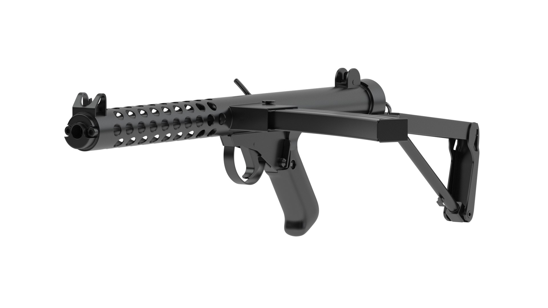 Sterling Submachine Gun 3D Model - TurboSquid 1793279