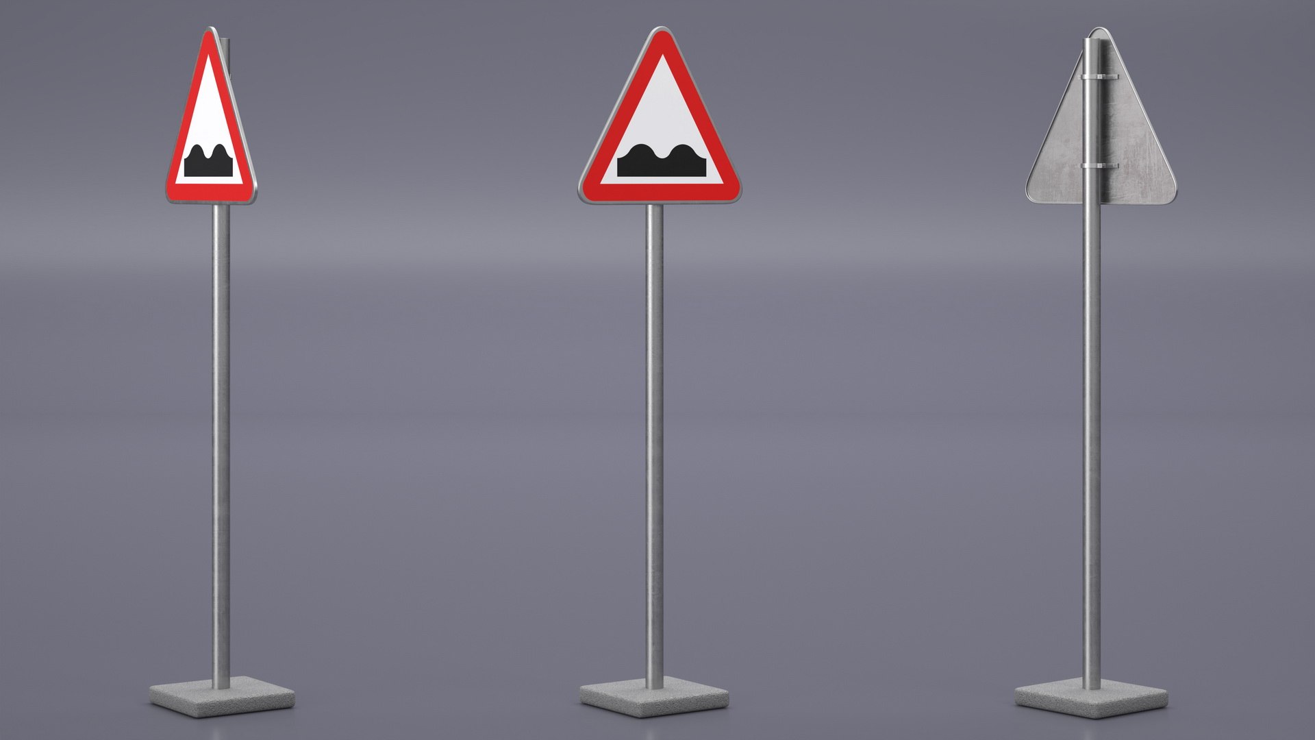 3D Road Sign Uneven Road - TurboSquid 2211847