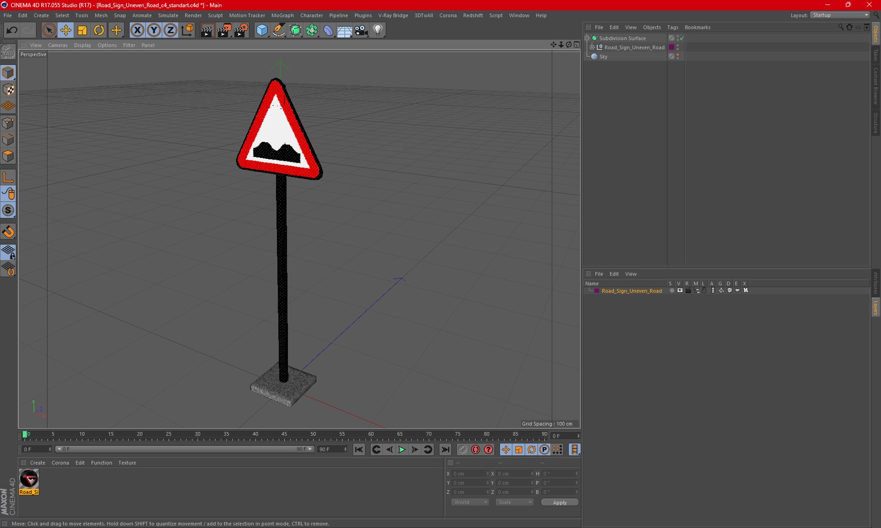 3D Road Sign Uneven Road - TurboSquid 2211847