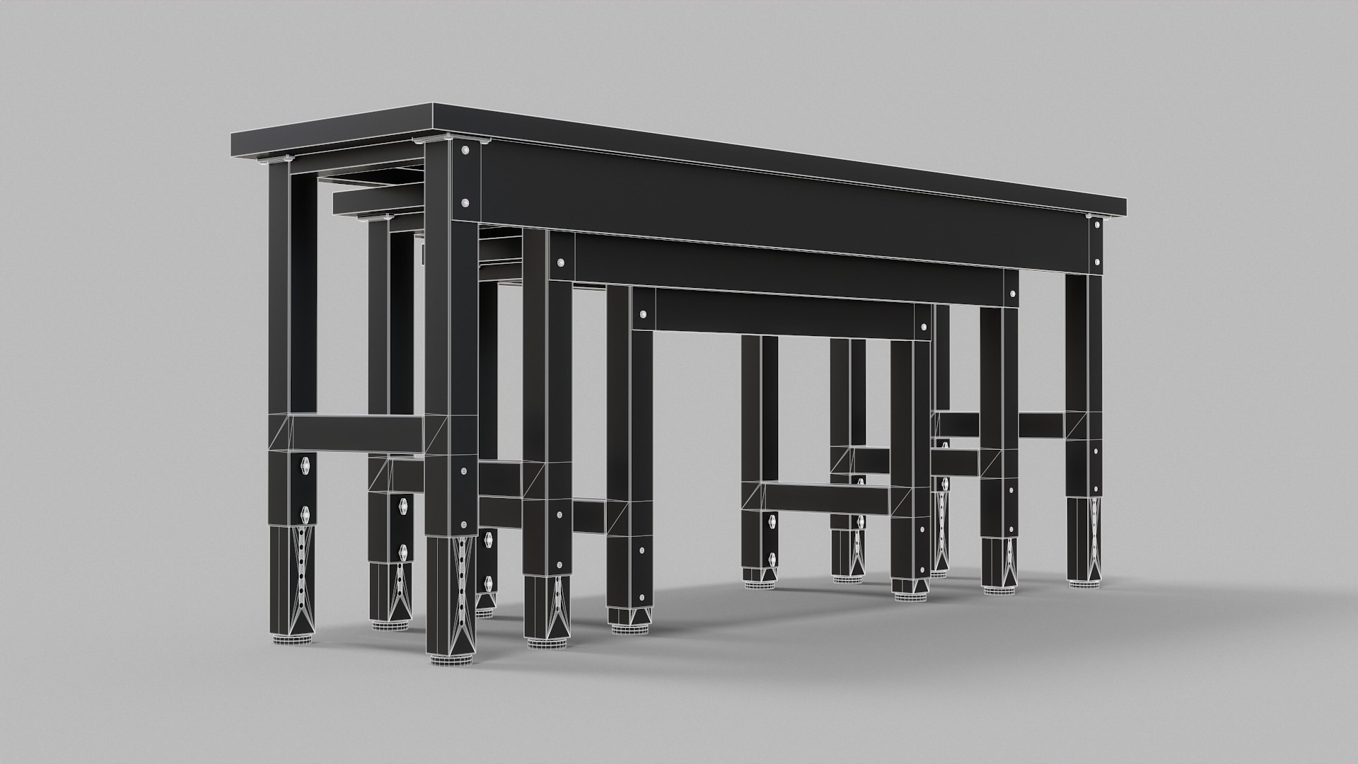 3D 1 Adjustable Height Workbench 3 In 1 - TurboSquid 2039187